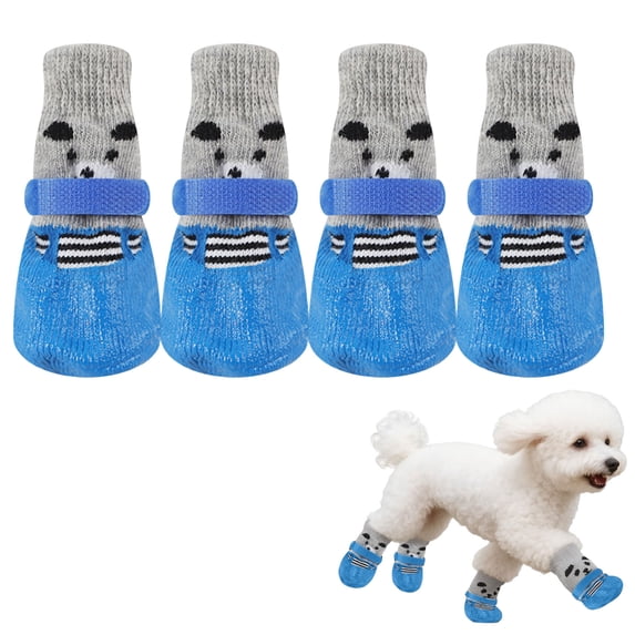 4pcs Dog Cat Boots Shoes Socks Waterproof Dog Shoes RainSnow Dog ...