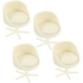 OUNONA 4Pcs White Miniature Chairs 1 25 Scale For Doll House Furniture ...