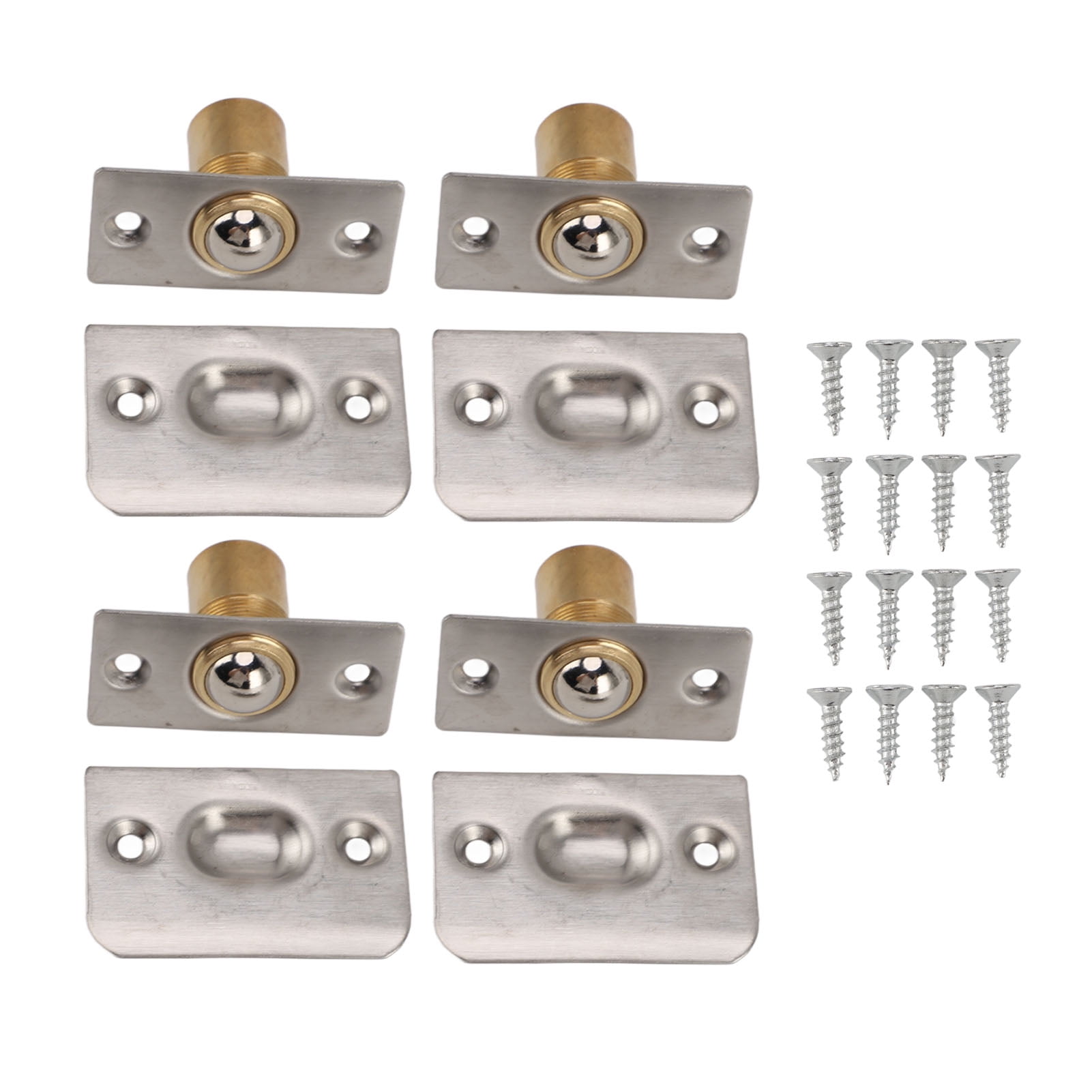 4pcs Door Ball Catch Solid Brass Adjustable Spring Closet Ball Latch ...