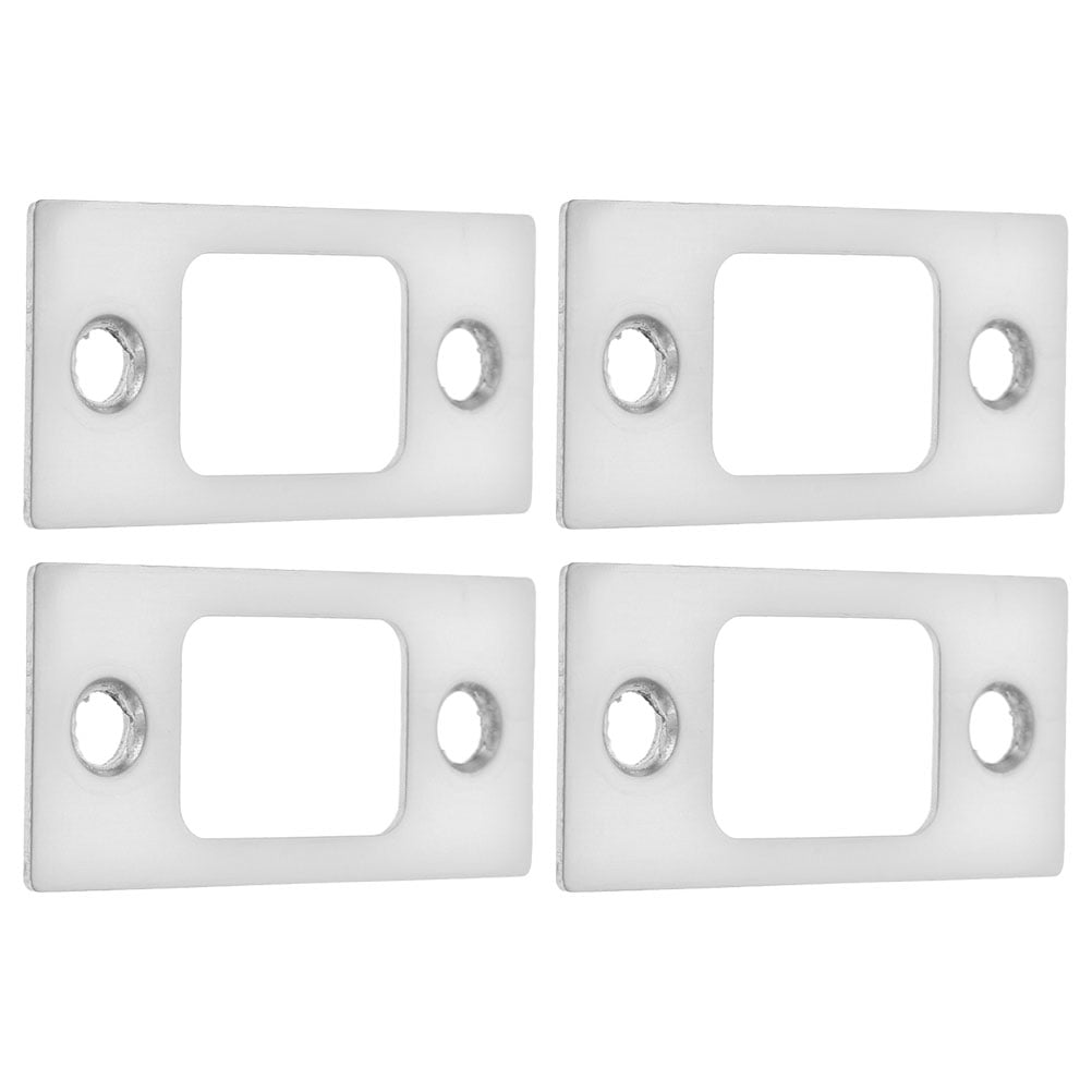 4pcs Door Latch Strike Plates Door Hole Cover Plates Stainless Steel ...