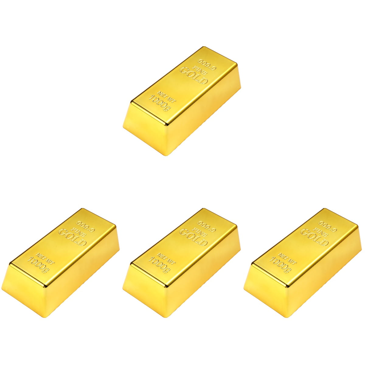 4pcs Door Stopper Brick Plastic Gold Bar Gold Paperweight Novelty Gift ...