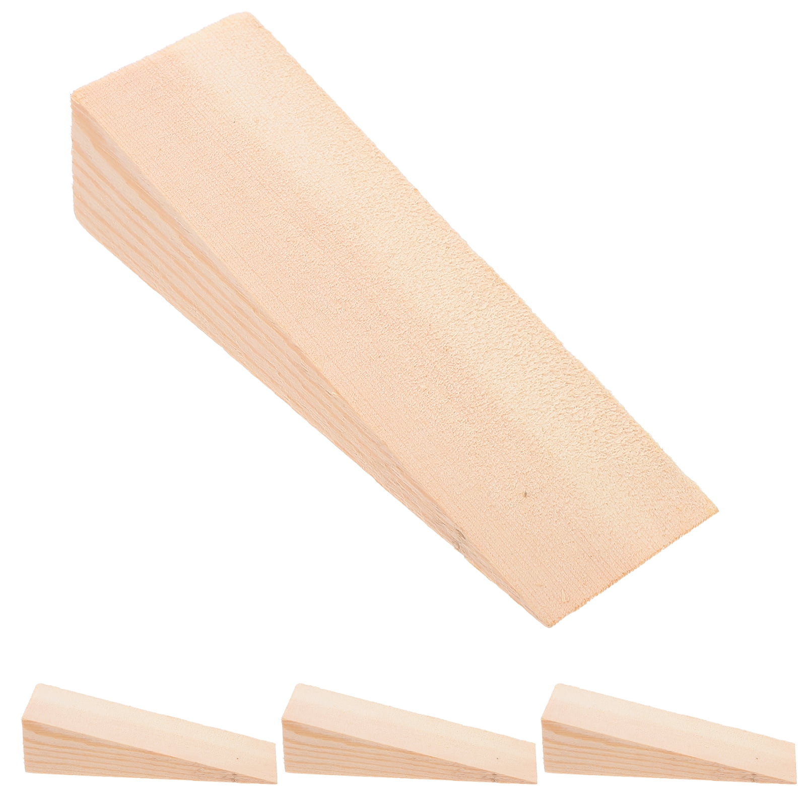 4pcs Door Wedge Stoppers Wooden Triangular Blocks for Bottom of Door ...