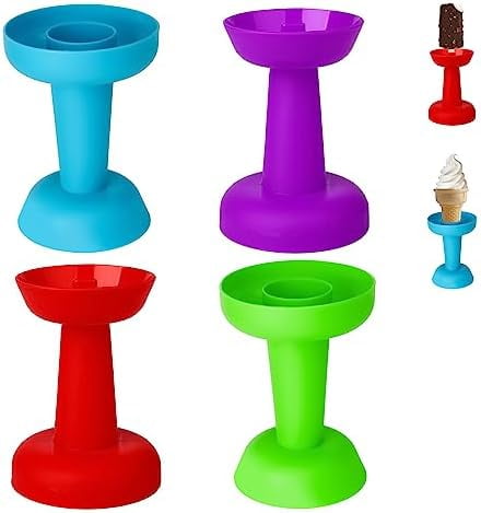 4pcs Drip Free Popsicle Holder, Reusable No Drip Popsicle Holder for ...