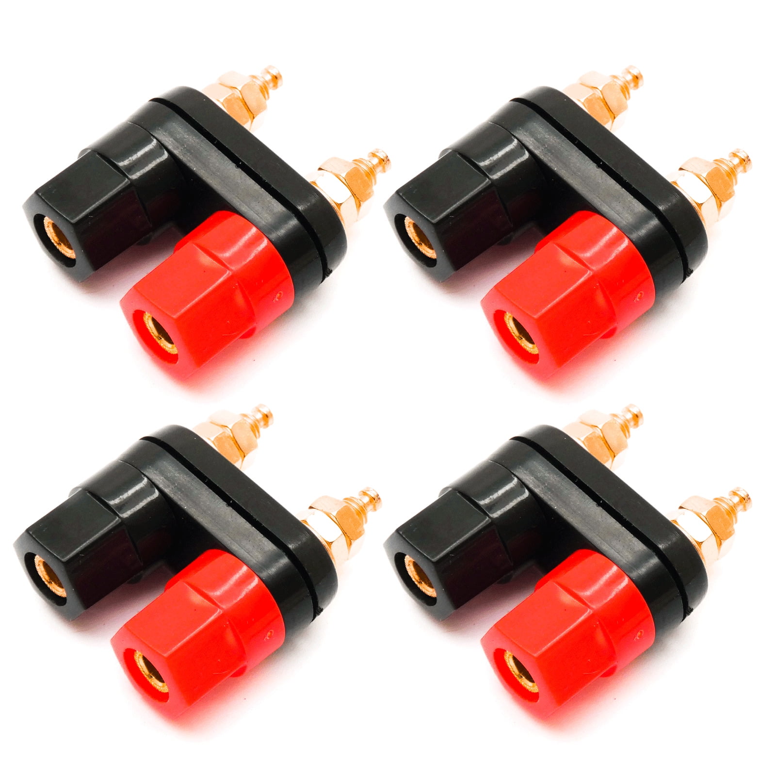 4pcs Dual 4mm Banana Plug Bullet Connector Jack Socket for Speaker ...