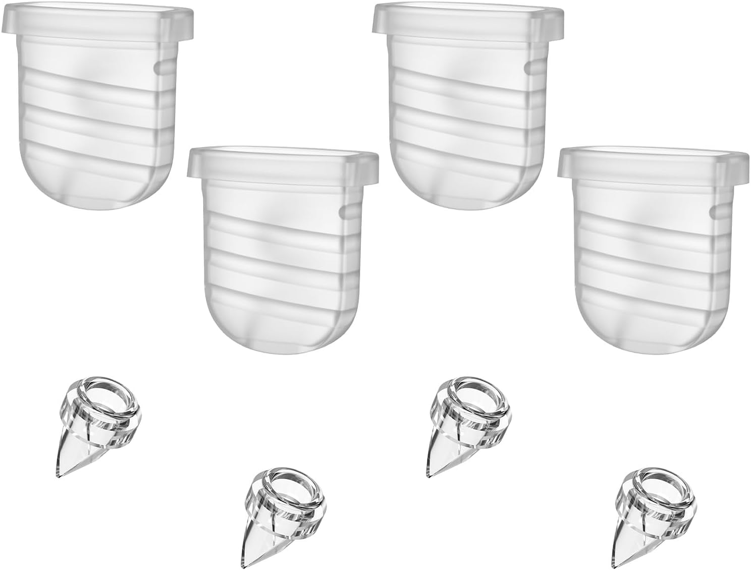 4pcs Duckbill Valve, 4pcs Silicone Diaphragm Wearable Breast Pump ...