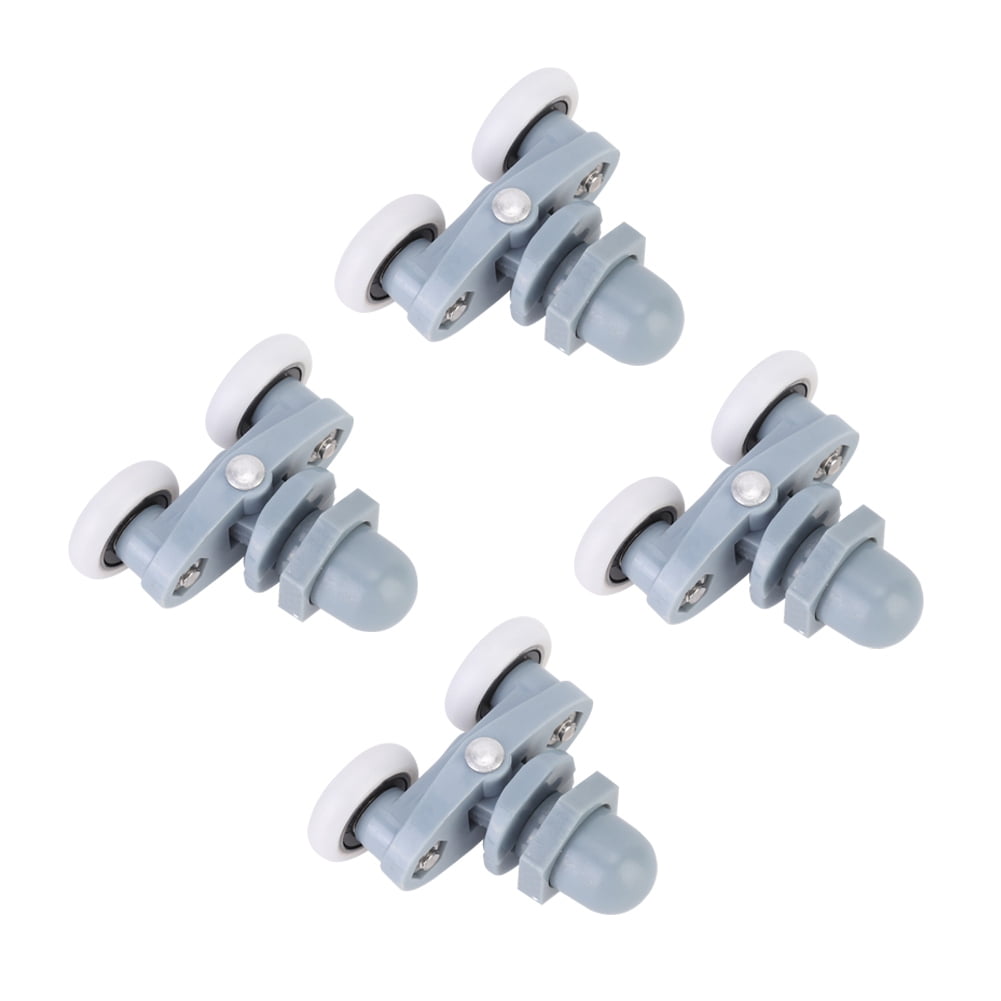 4pcs Durable Double Sliding Roller Track Door Wheel Bathroom Glass Door ...