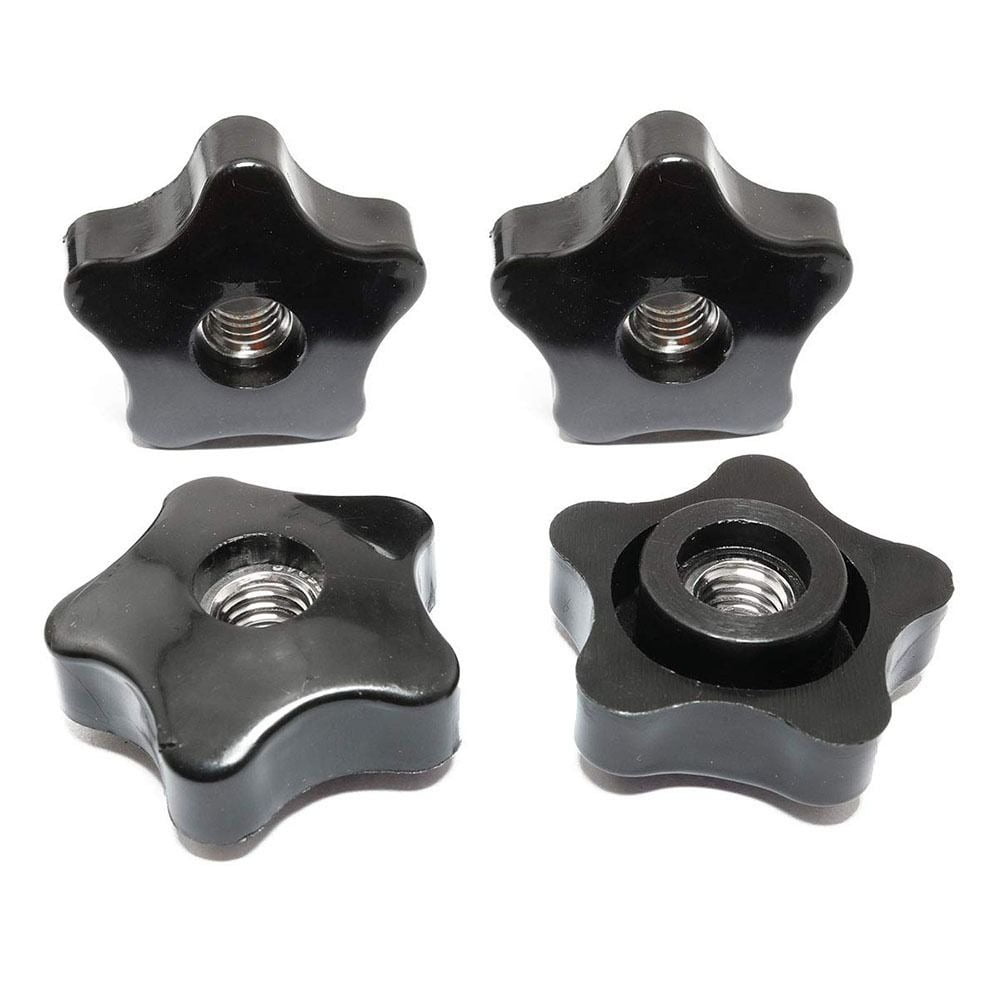 4pcs Durable Heavy Duty 16 Thru Hole Knob Black for Saw, Lathe, Fixed ...