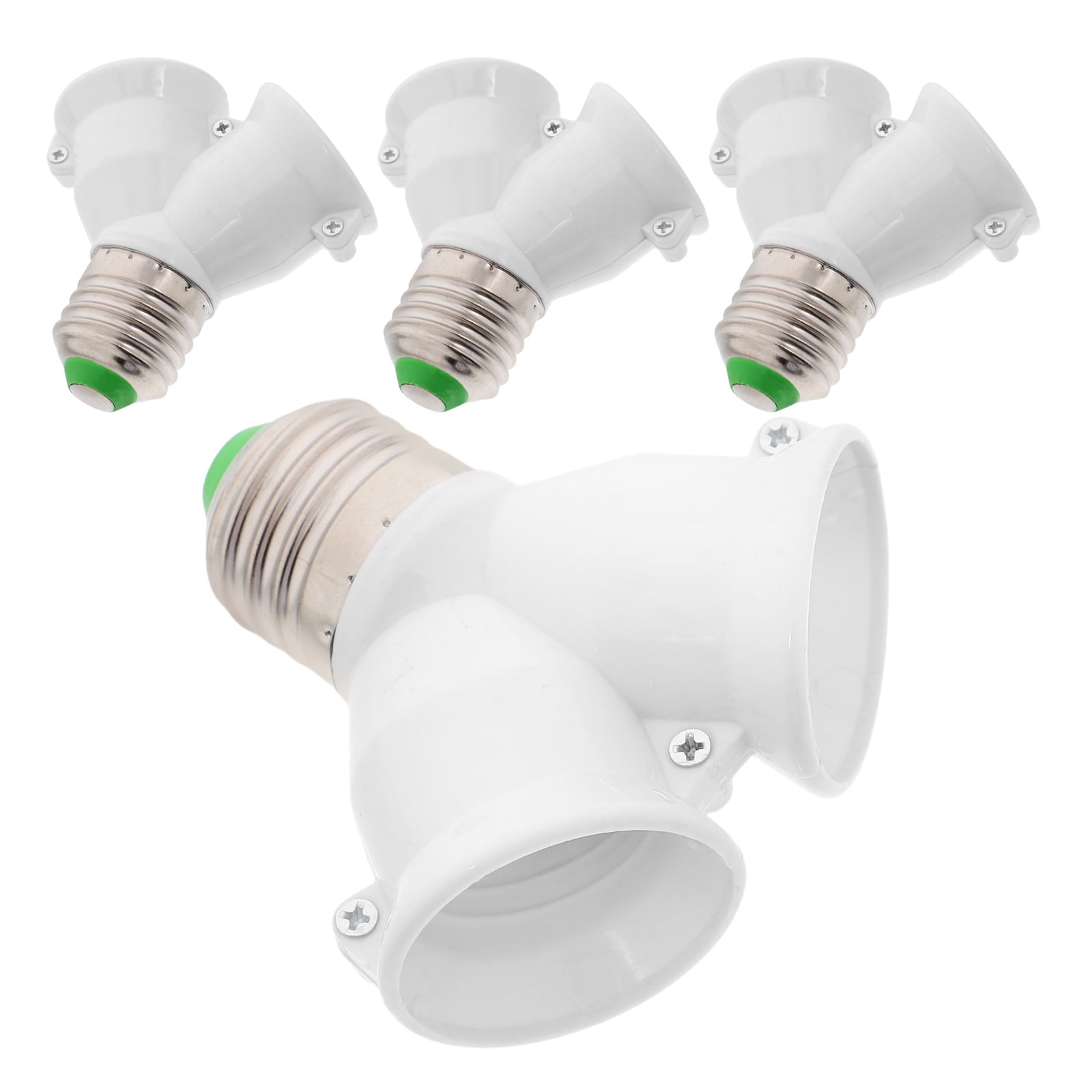 4pcs E27 Dual Holder Light Socket Adapter Led Bulb Base Converter Screw ...