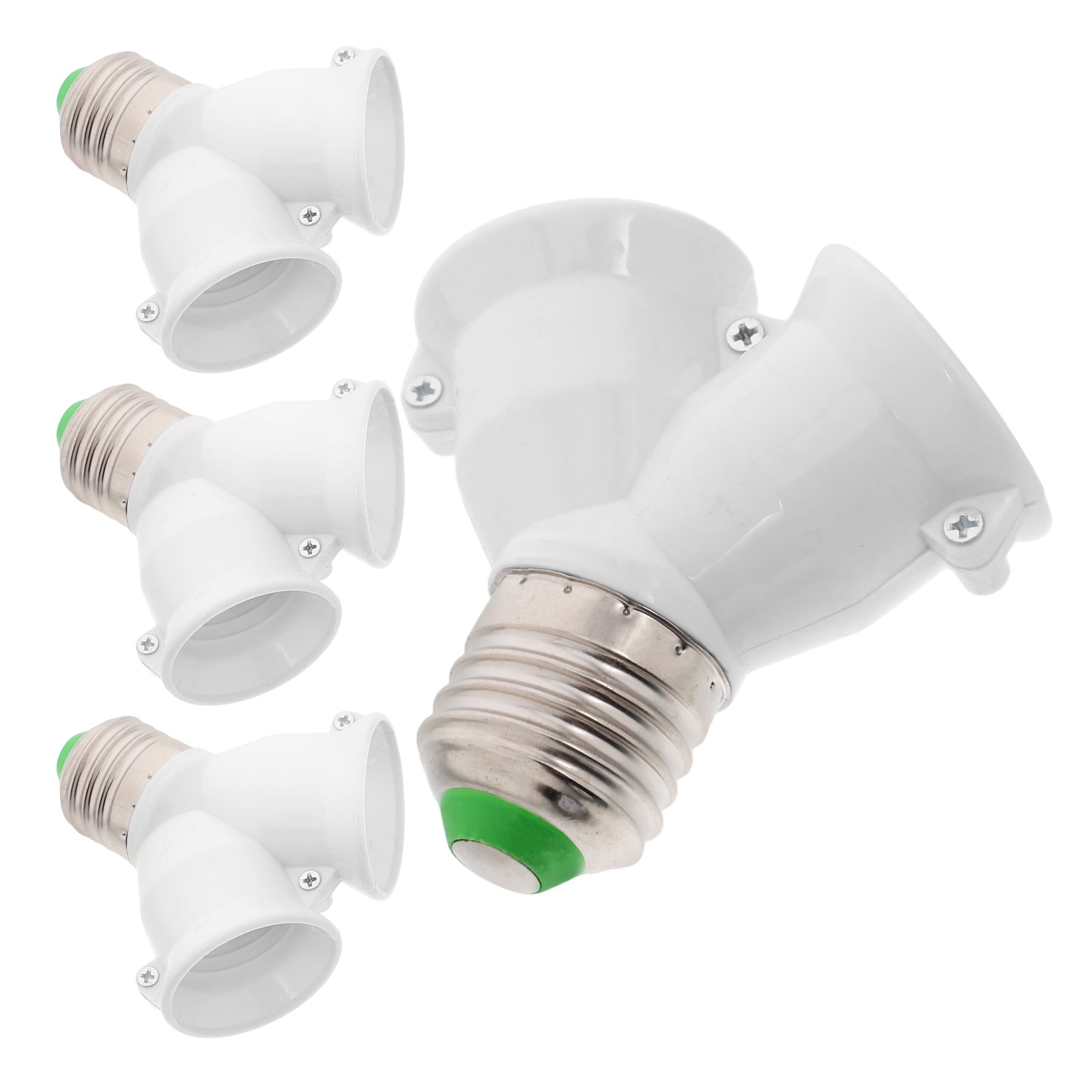 4pcs E27 Dual Holder Light Socket Adapter Led Bulb Base Converter Screw ...