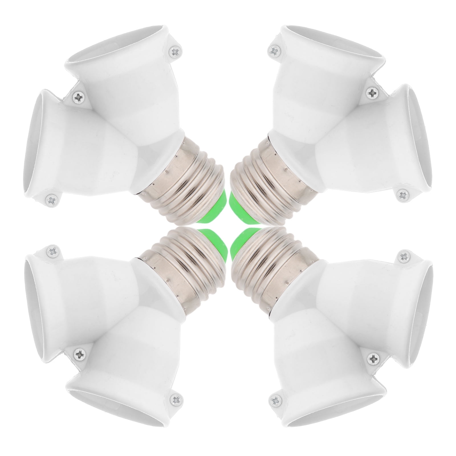 4pcs E27 Dual Holder Light Socket Adapter Led Bulb Base Converter Screw ...