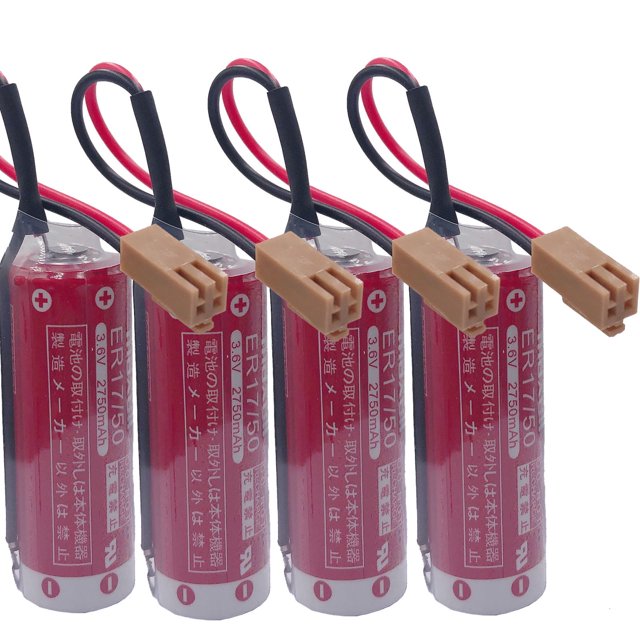 4pcs ER17/50 Battery with Brown Plug for Yaskawa OTC Manipulator ...