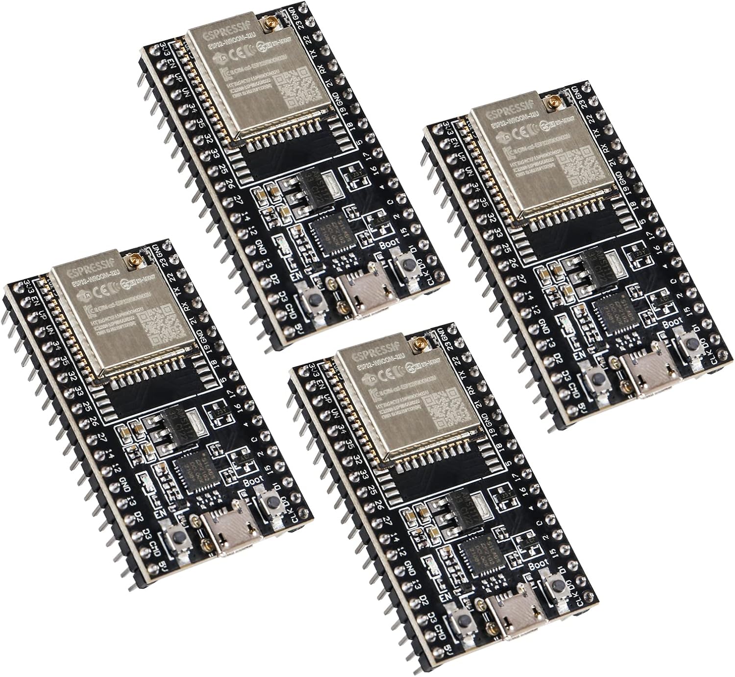 4pcs ESP32-DevKitC Core Board ESP32 Development Board ESP32-WROOM-32U WiFi Bluetooth Development ...