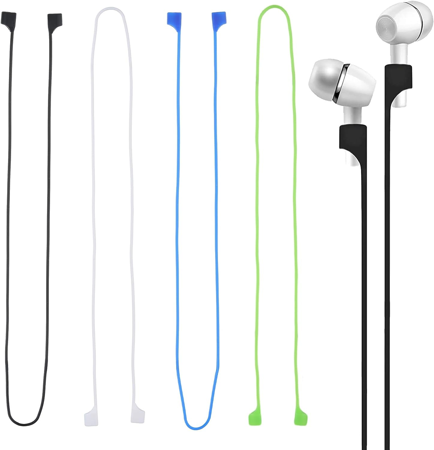 4pcs Earbuds Lanyard, Colorful Wireless Earbuds Lanyard Magnetic Anti ...