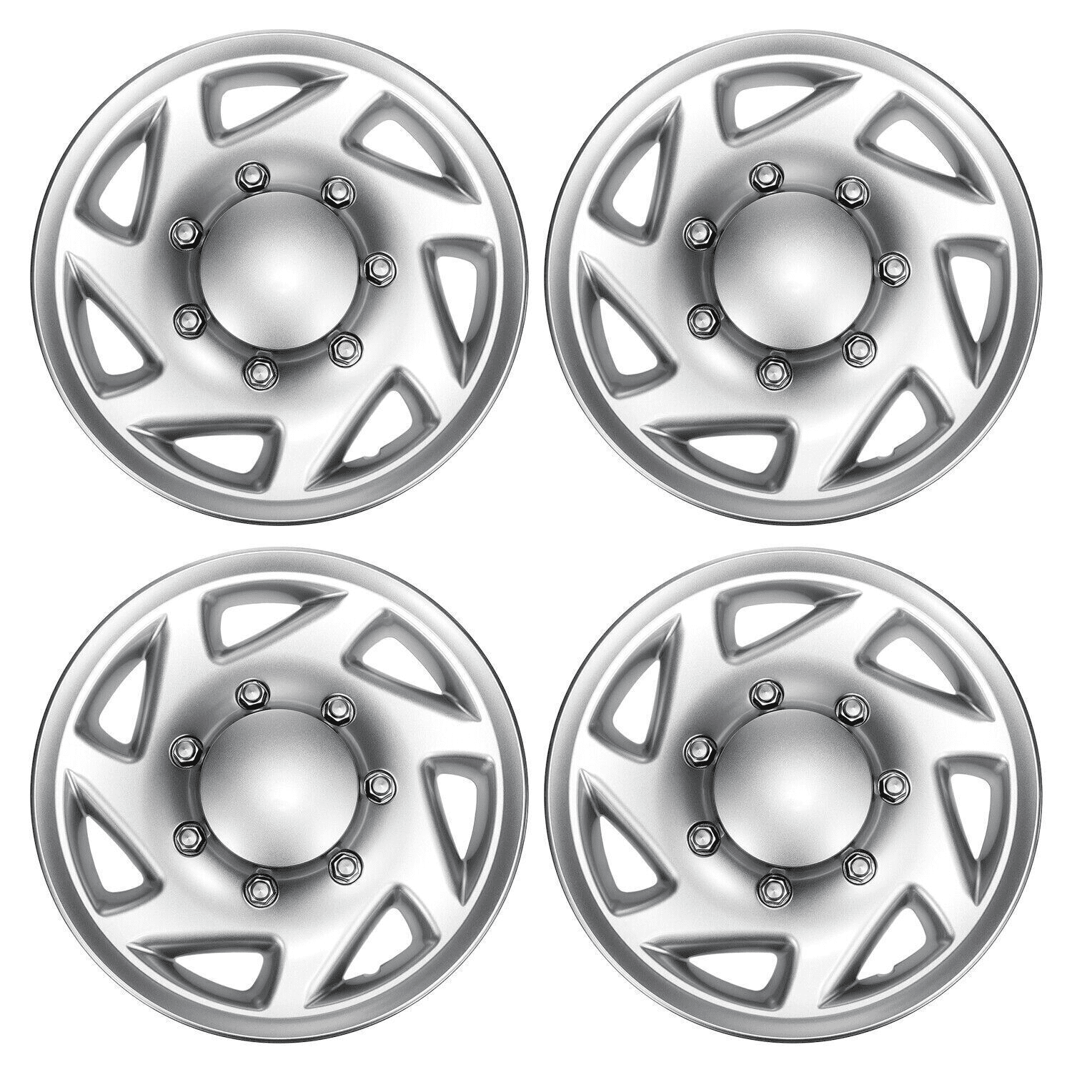4pcs Econoline Van 16" Full Wheel Covers Hub Caps Rim Silver For Ford ...