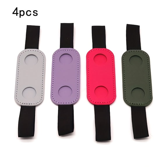 4pcs Elegant Faux Leather Pen Sleeve with Elastic Band | Durable ...
