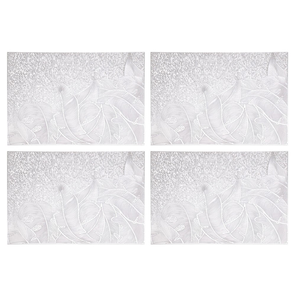 4pcs Elegant Rectangular Heat-Resistant PVC Placemats:Easy to Clean ...