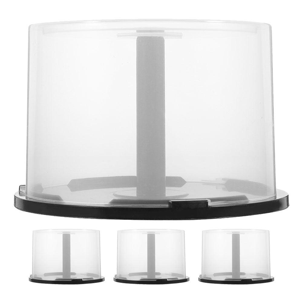 4pcs Empty Round CD/DVD Storage Container Simple Easy Access CD/DVD ...