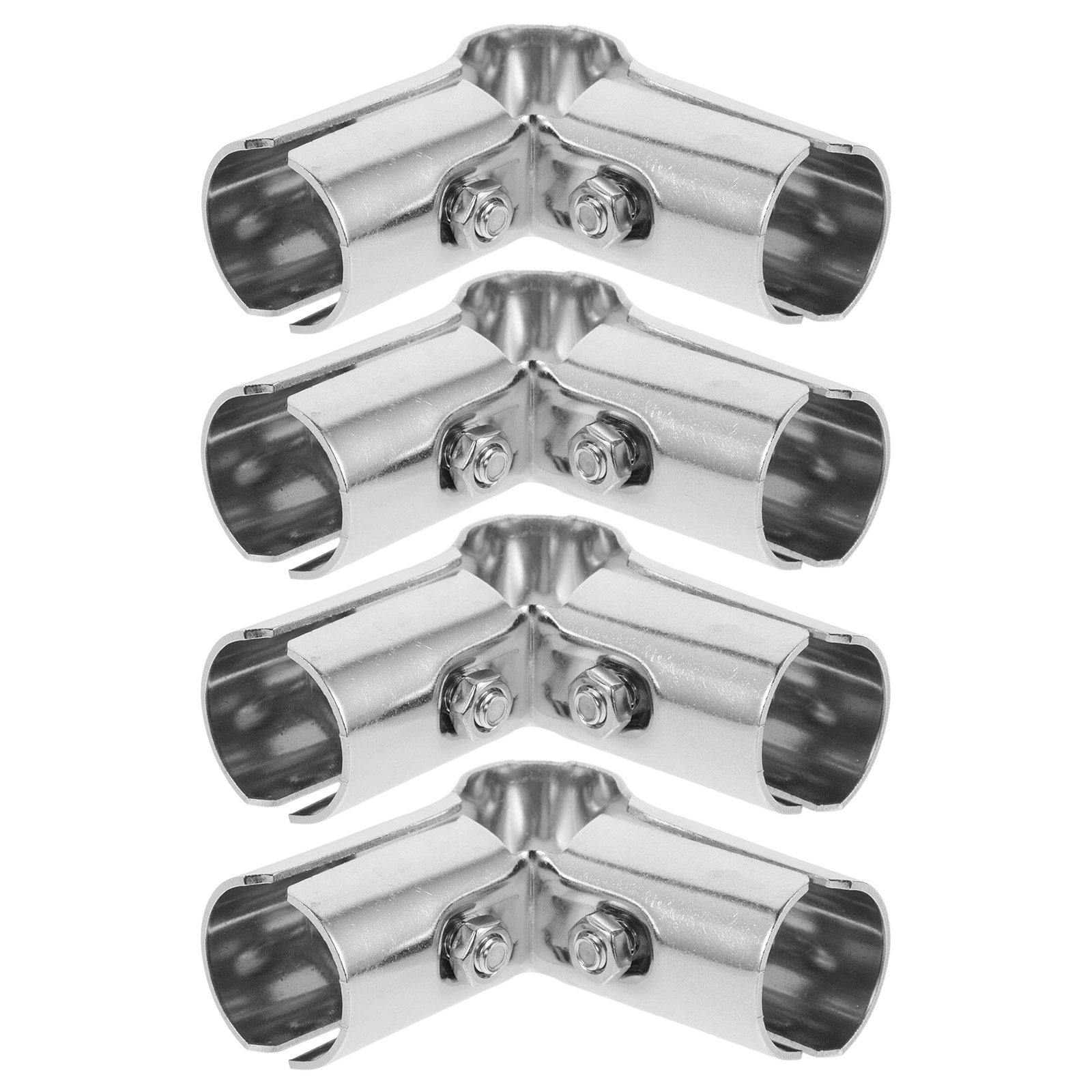 4pcs End Rail Clamps Pole Corner Connector Fitting Drying Rack Tube ...