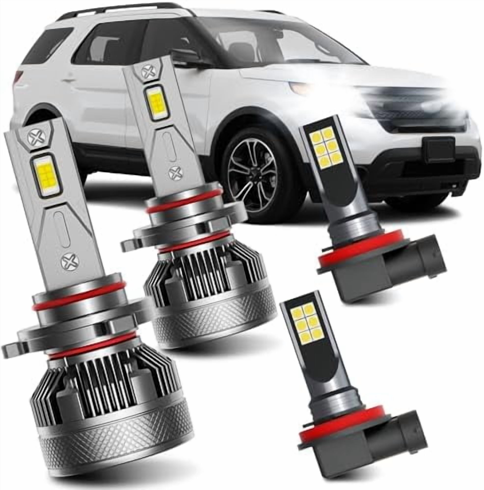 4pcs Explorer 2011-2015 High Low Beam Fog Lights Bulbs Combo, Super ...