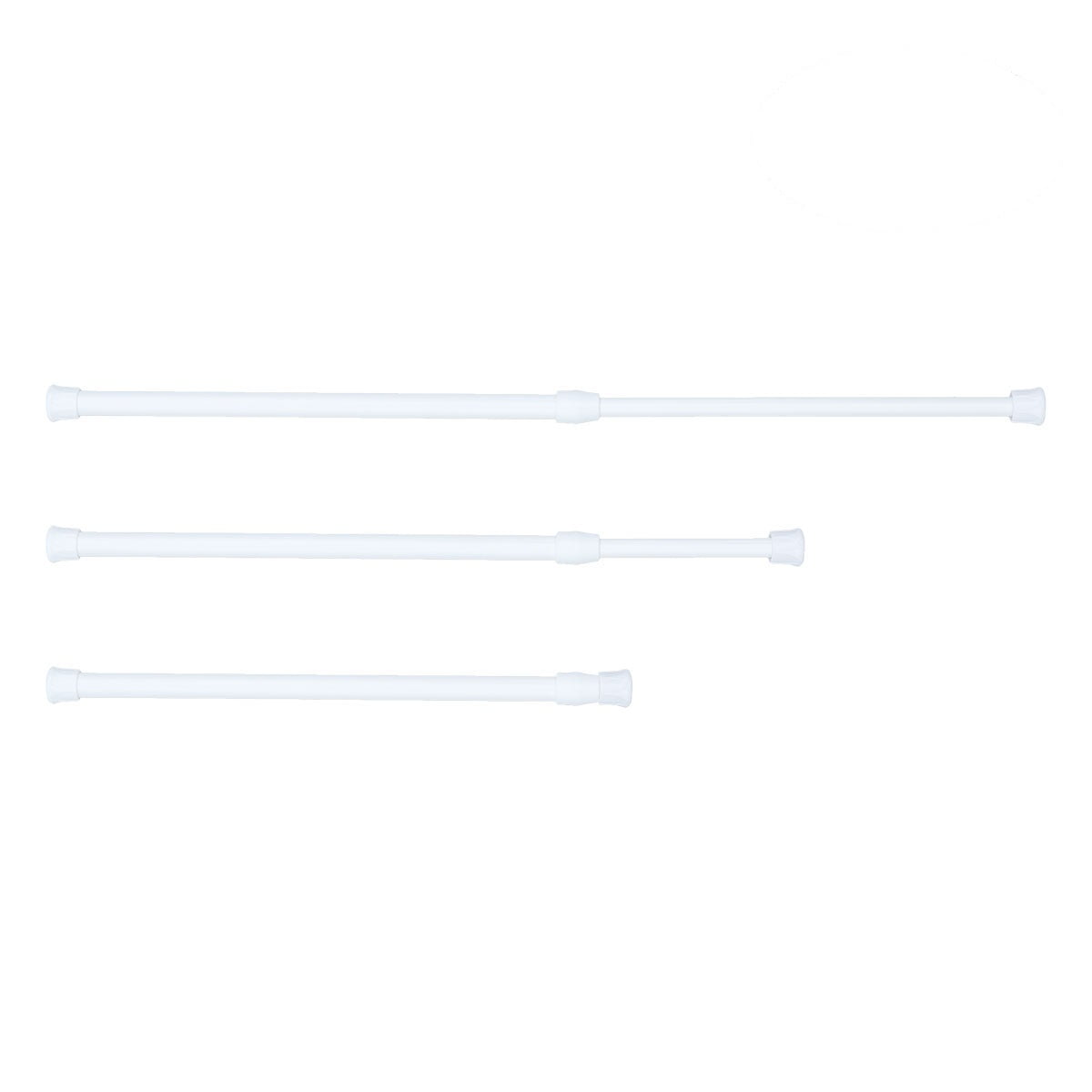 Tension Rods Curtain Rod Spring Window No Shower Curtains Rust Drilling ...