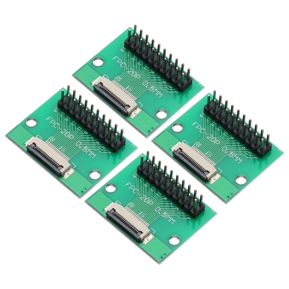4pcs FFC FPC Connector Board 20 Pins 0.5mm Socket to 2.54mm Double Row ...