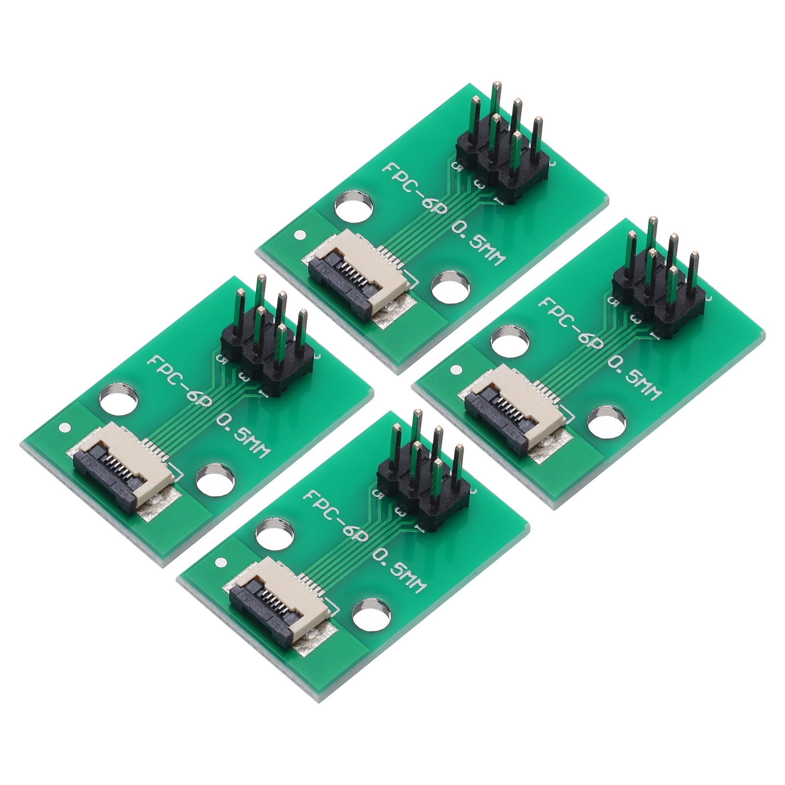 4pcs FFC FPC Connector Board 6 Pins 0.5mm Socket to 2.54mm Double Row Male Pin Header Strip ...