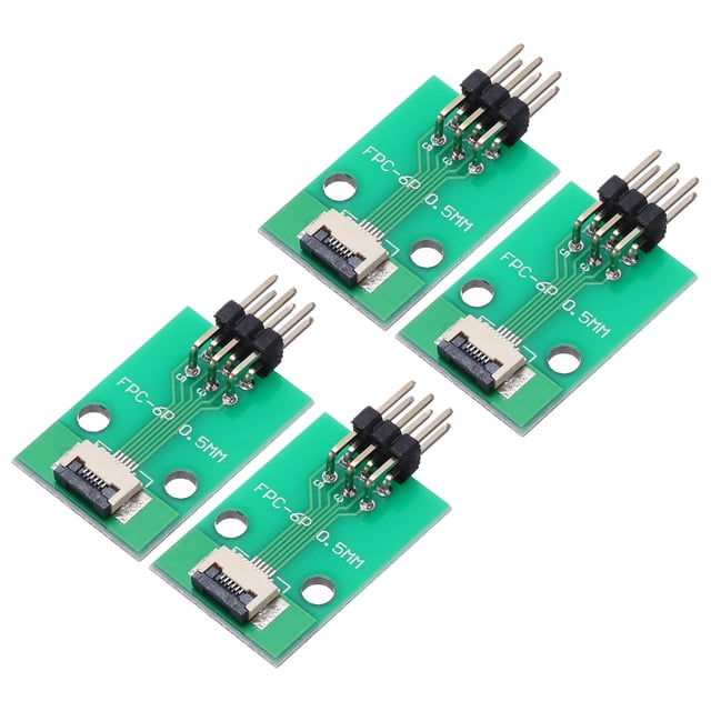 4pcs FFC FPC Connector Board 6 Pins 0.5mm Socket to 2.54mm Double Row ...
