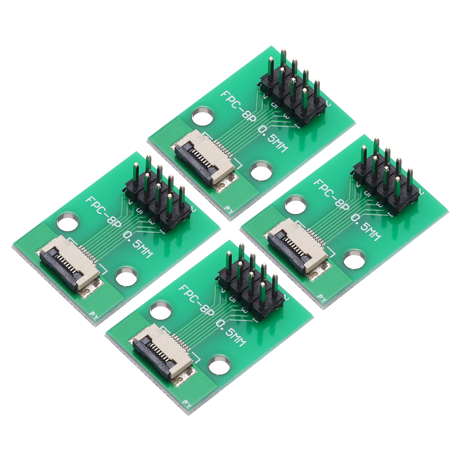 4pcs FFC FPC Connector Board 8 Pins 0.5mm Socket to 2.54mm Double Row Male Pin Header Strip ...