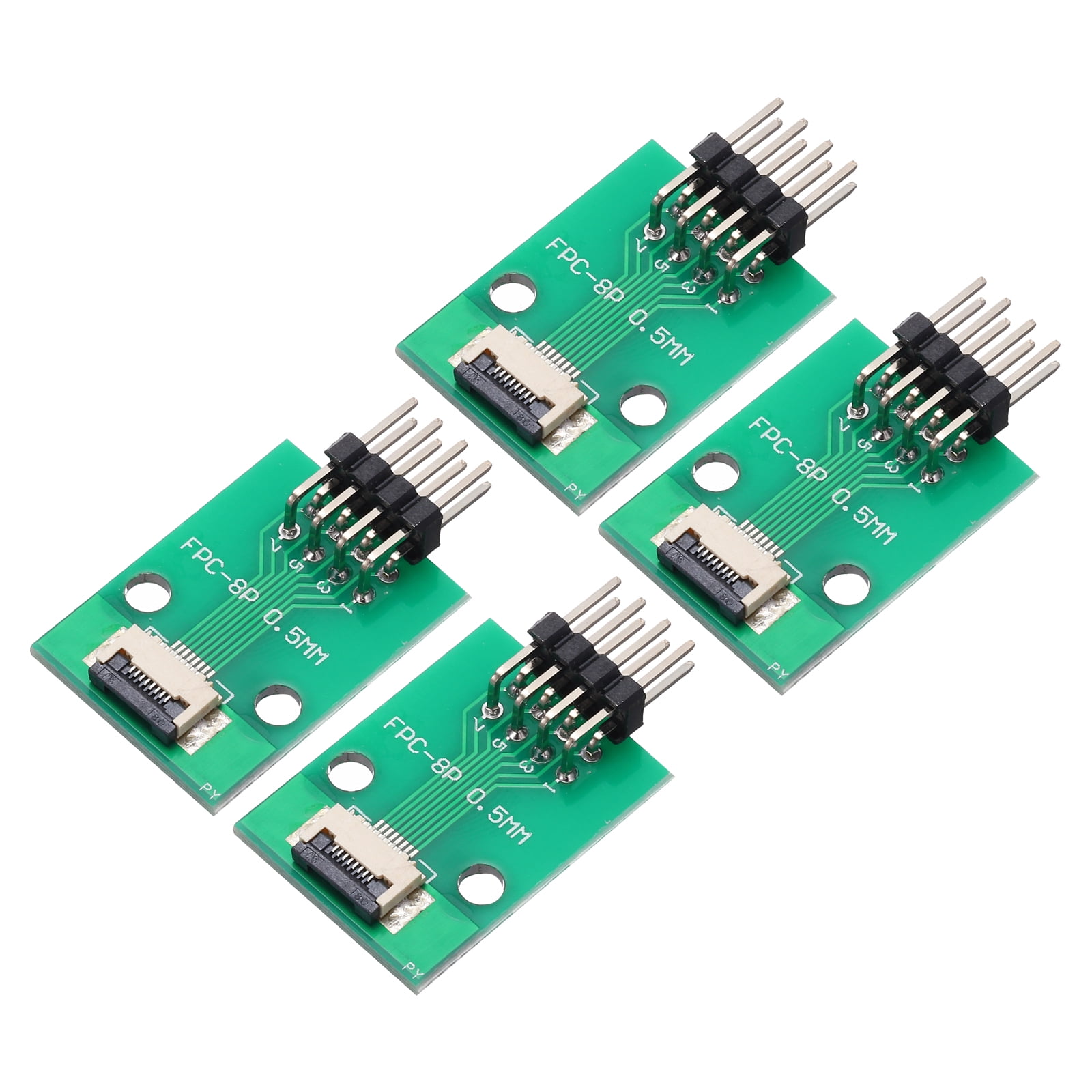 4pcs FFC FPC Connector Board 8 Pins 0.5mm Socket to 2.54mm Double Row ...