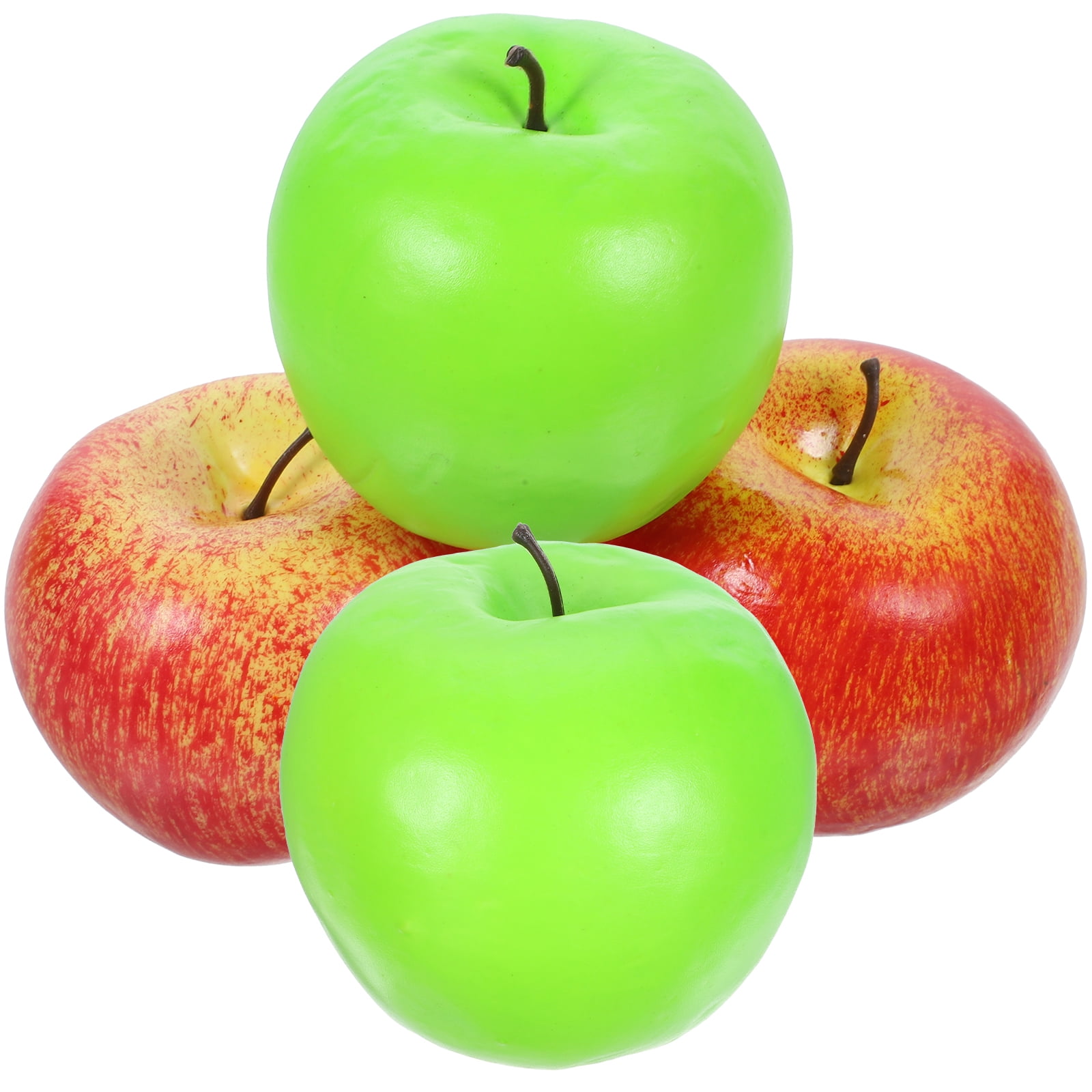 4pcs Fake Apples Models Artificial Apples Decorative Fruit Ornament ...
