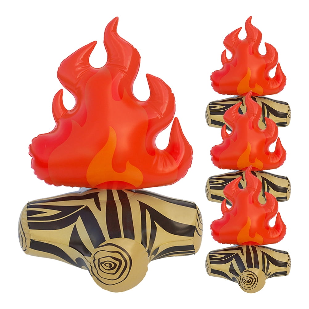 4pcs Fake Campfire Inflatable Bonfire Vivid Campfire Prop Inflatable ...