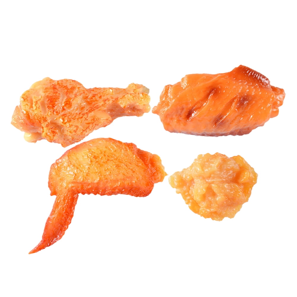 4pcs Fake Cooked Fried Chicken Models Simulation Artificial Fried ...