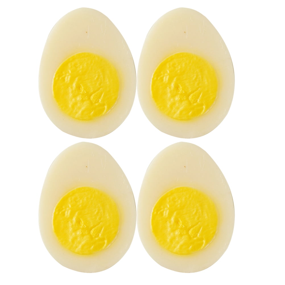 4pcs Fake Eggs Novelty Artificial Food Models Boiled Egg Photography ...