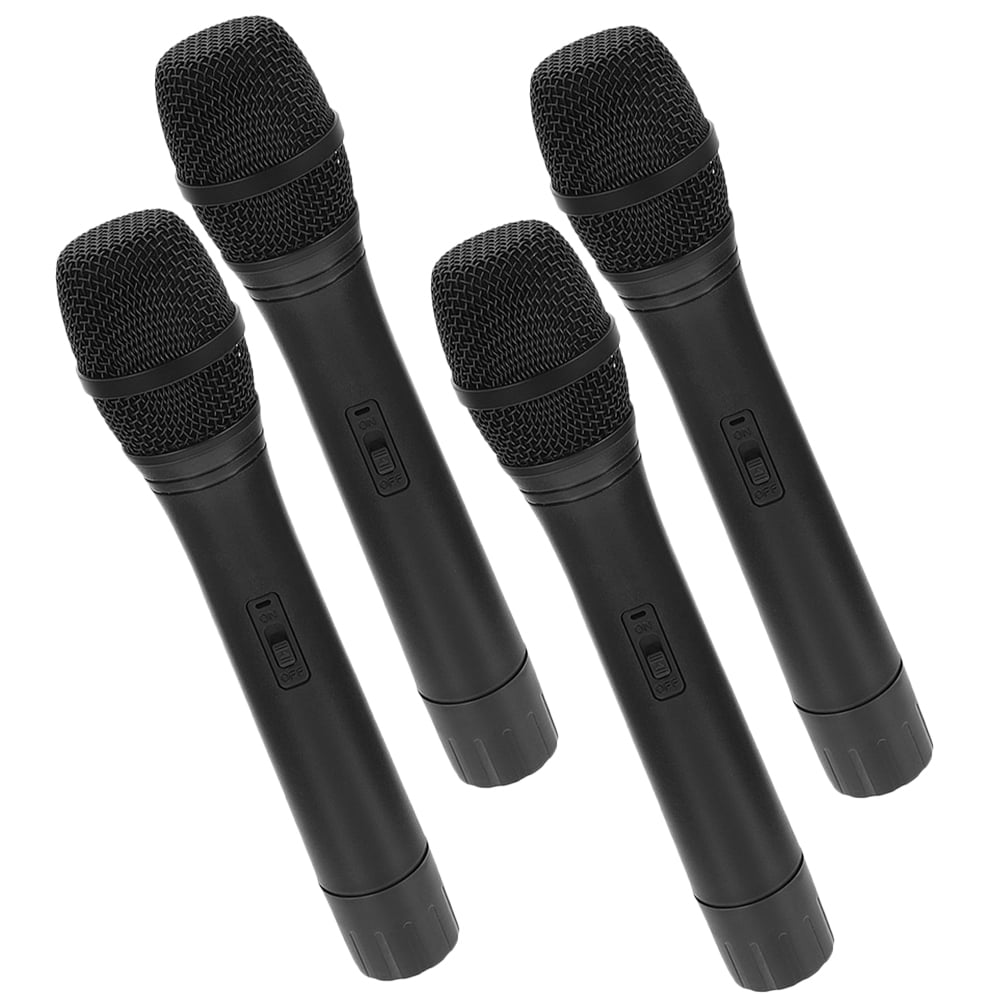 Raindrops 4Pcs Black Abs Fake Microphone Prop for Stage Performances ...