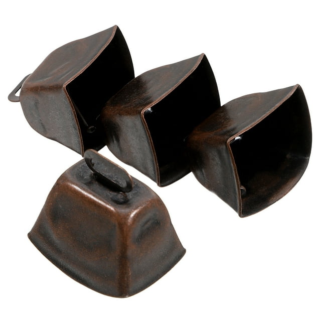 4pcs Farm Cow Bells Creative Bell Craft Bells Metal Cow Hanging Bell ...