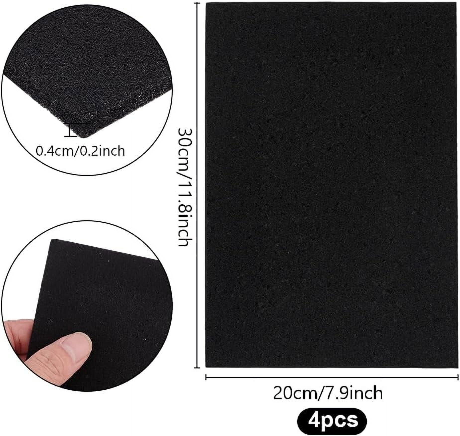 4pcs Felt Bag Base Shaper Black Insert Bag Bottom Rectangle Purse ...