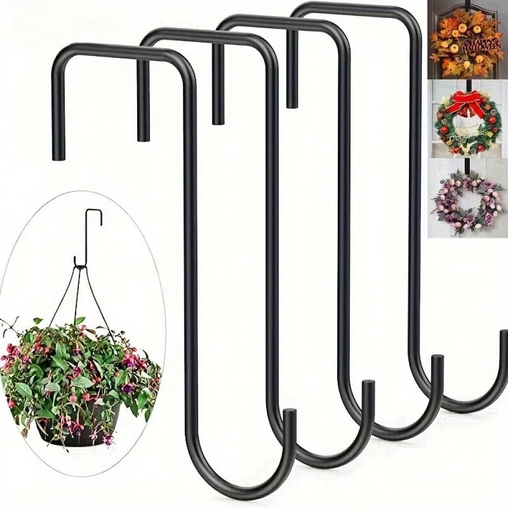 4pcs Fence Hooks, Door Hooks Stainless Steel Plant Hanger Garden ...
