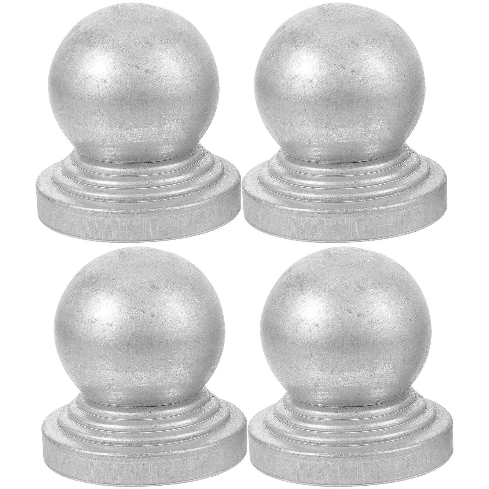 4pcs Fence Post Caps Ball Shaped Post Caps Metal Fence Caps Fence ...