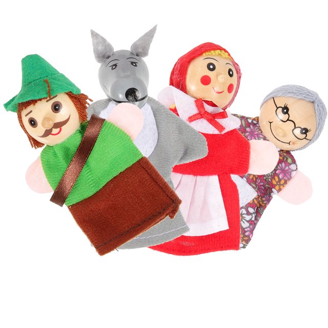 4pcs Finger Puppets Hand Finger Puppets Toy Mini Animal People Figures ...