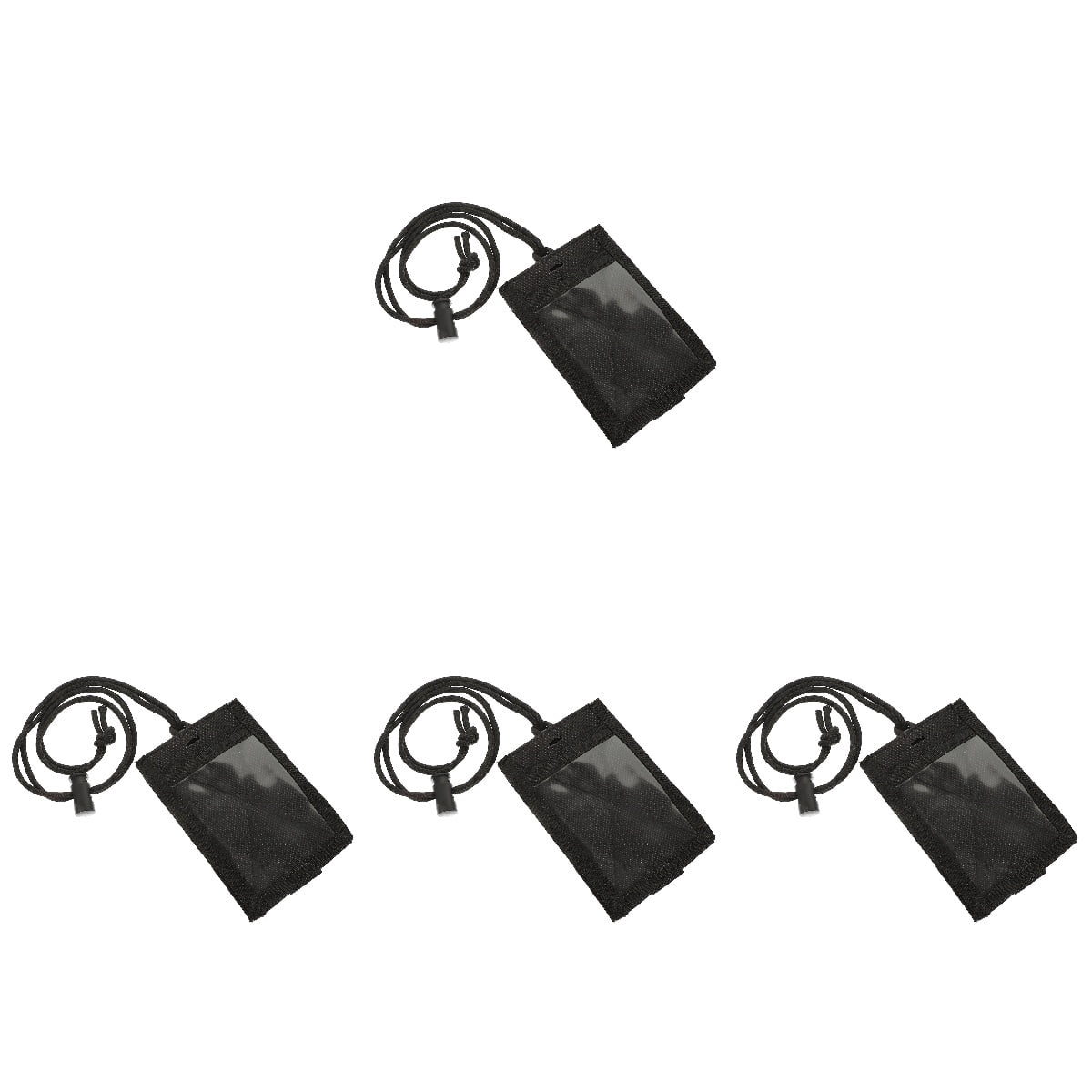 4pcs Flexible Buckle Design Id Name Tag Badge Holder Portable Employee ...