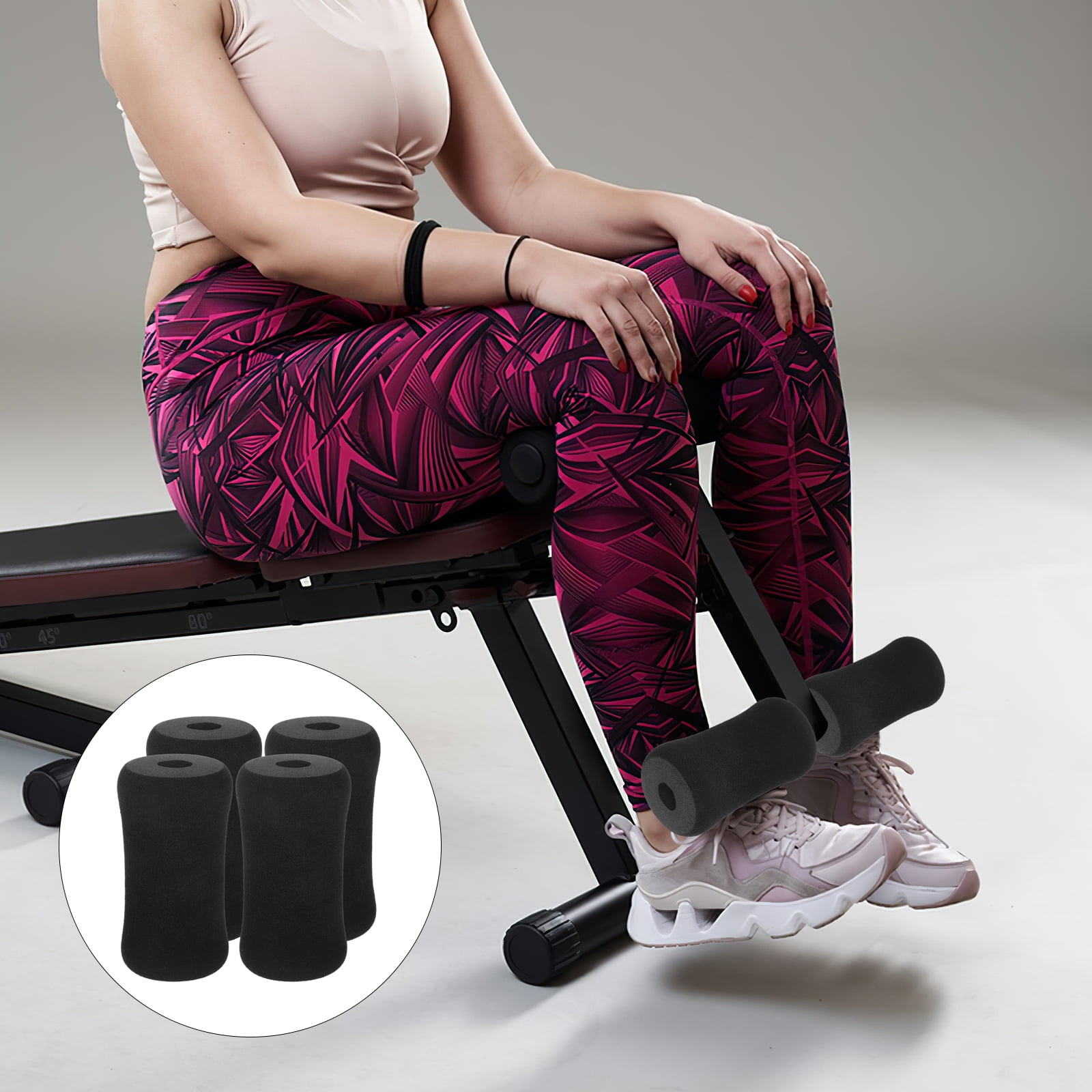 4pcs Foam Foot Pads Roller Gym Replacement Parts Cover Foam Pads ...