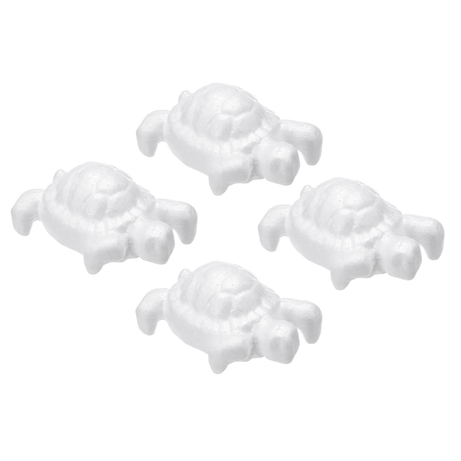 4pcs Foam Turtle, 5.1in Turtle Foam Animal White Foam Shapes Bulk ...