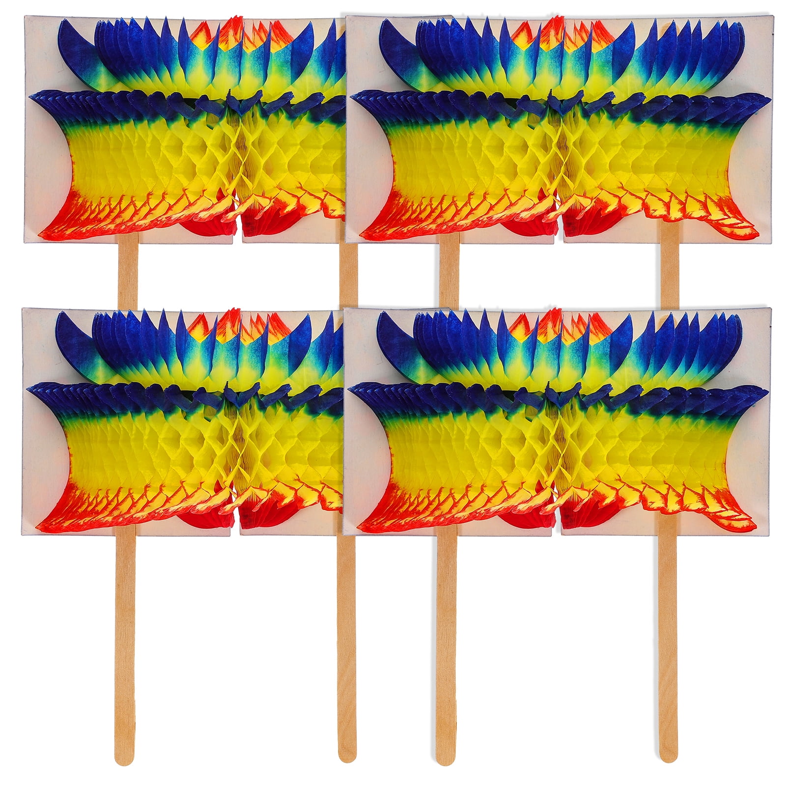 4pcs Foldable Paper Flower Handicrafts Toys Chinese Traditional Paper ...