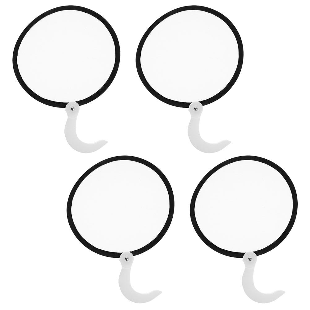 4pcs Folding Fan Foldable Round Fan Foldable Fan Handheld Round Folding ...