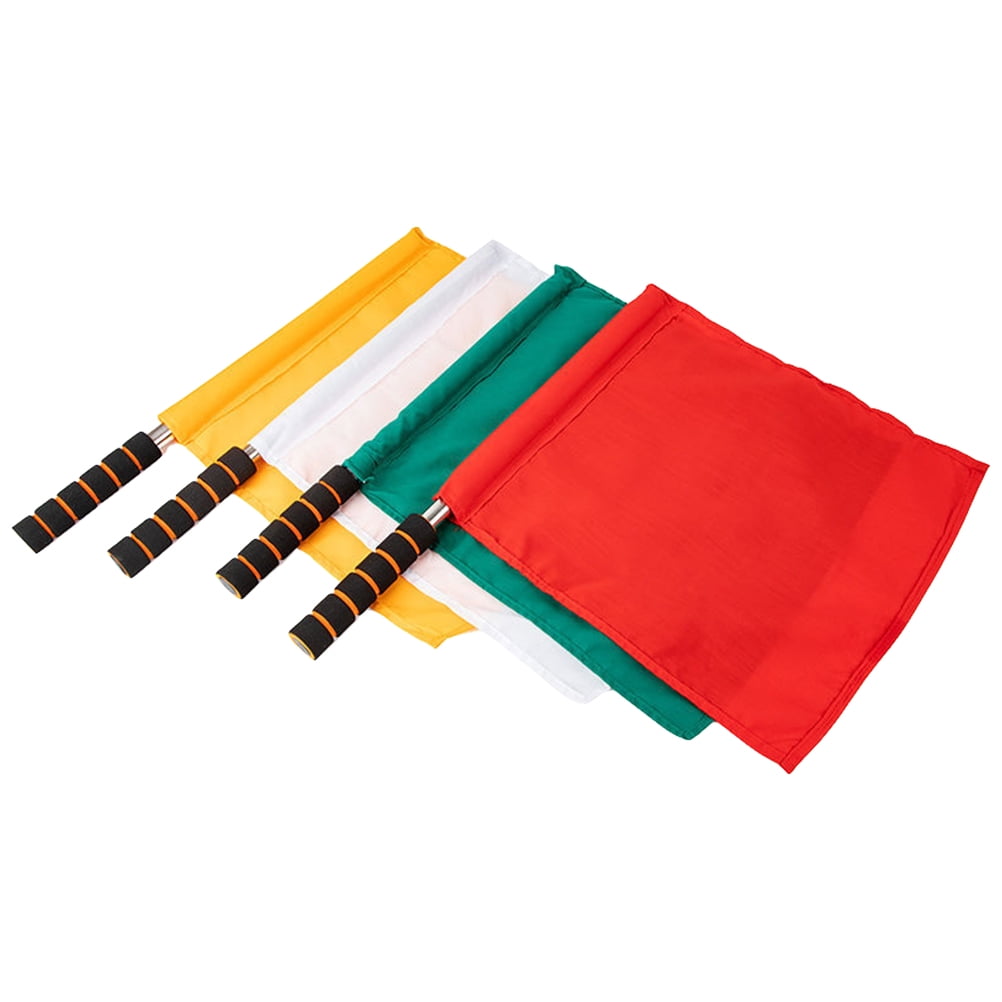 4pcs Football Match Signal Flags Small Handheld Signal Flags Soccer ...