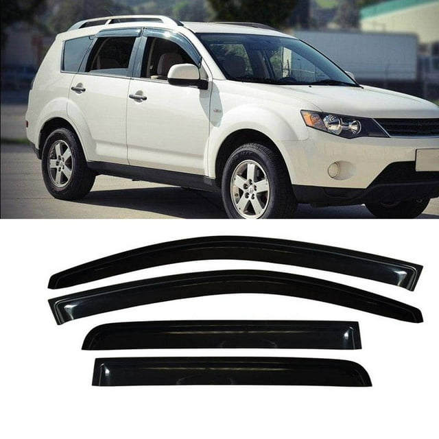 4pcs For 11-20 Mitsubishi Outlander Sun Rain Guard Vent Shade Car ...