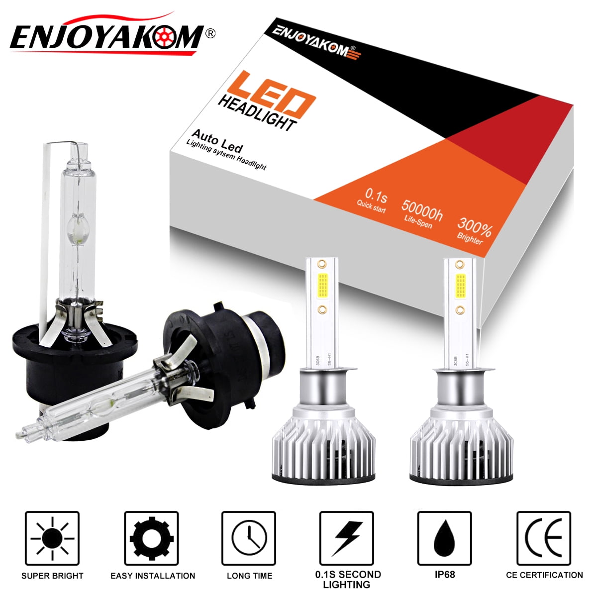 4pcs For MERCEDES_BENZ E Class 1996 1997 LED High Beam Bulbs HID Low ...