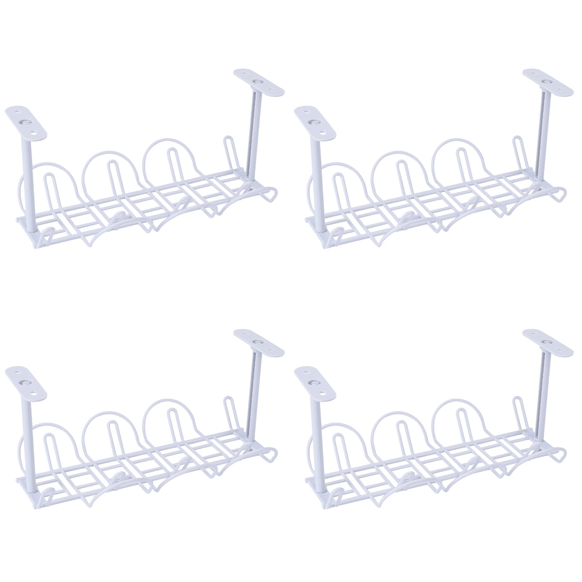 4pcs Free of Punch Storage Rack Hanging Basket Office Desk Shelf Simple ...