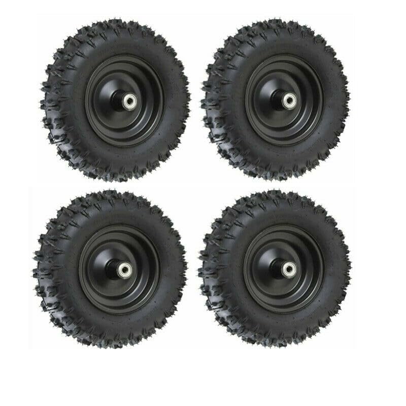4pcs Front 4.10-6 Tires and Wheels Rims and 12mm Bearings 6" Go Kart ...