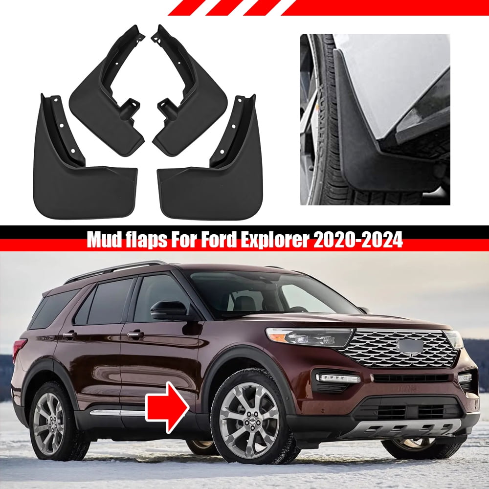 4pcs Front & Rear Mud Guard Fit for Ford Explorer 2020-2024, Fender ...